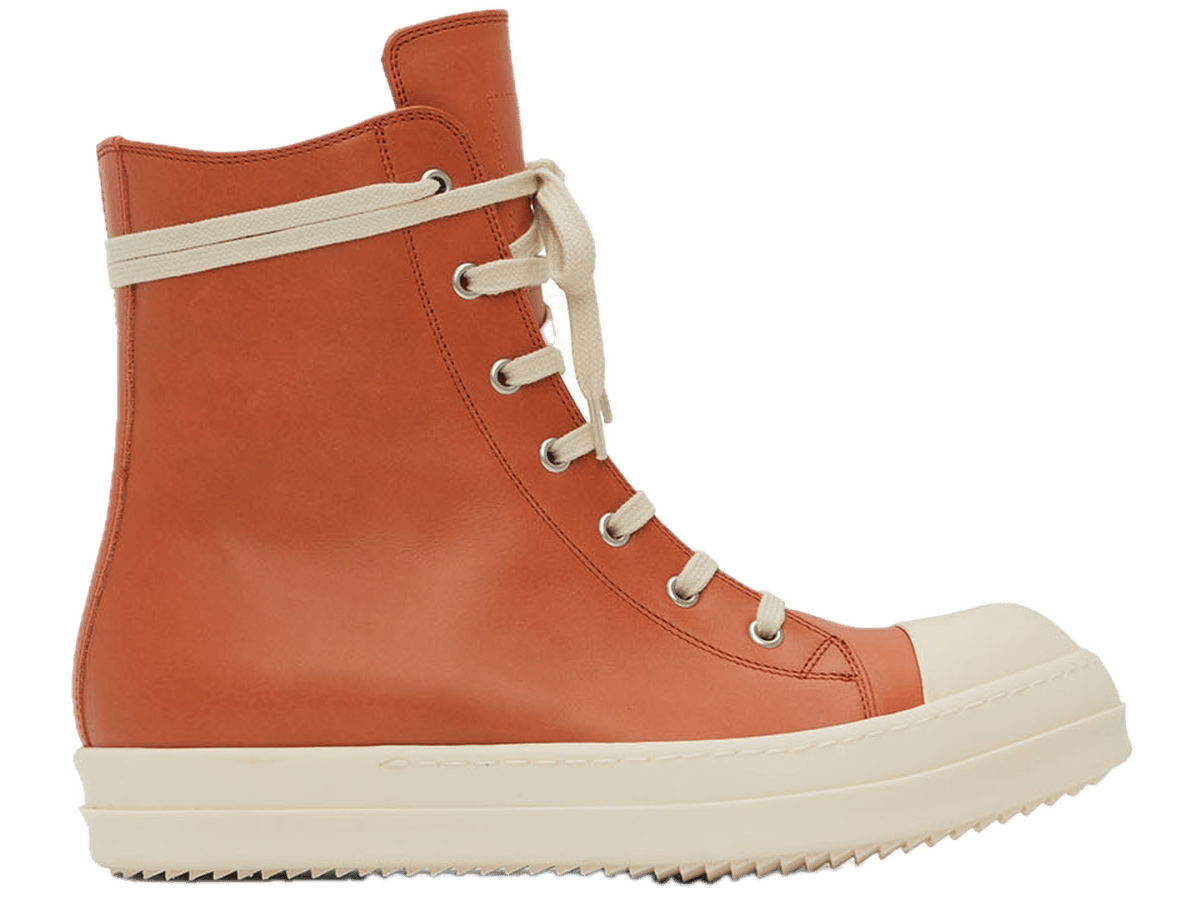 RICK OWENS ORANGE MAINLINE LEATHER RAMONES 45 – Courtside
