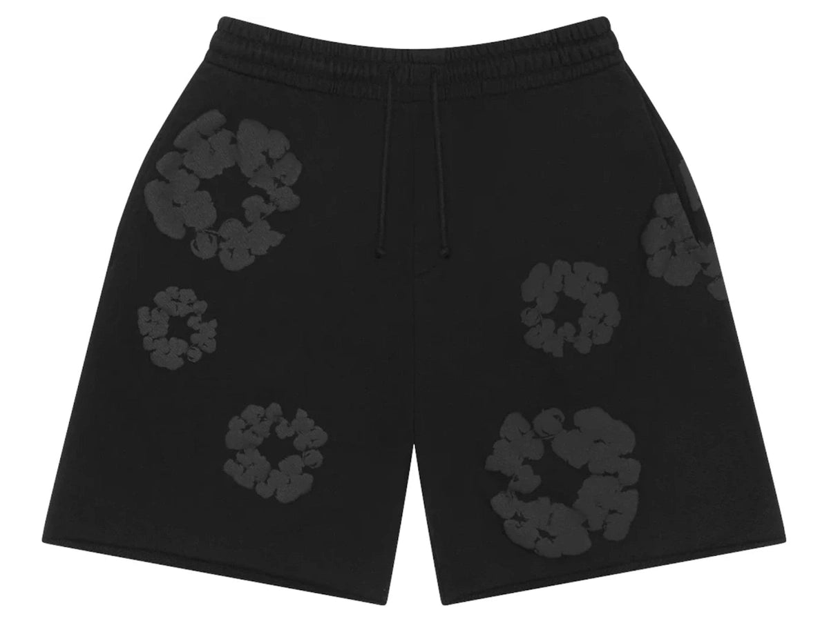 Denim Tears Mono Wreath Sweatshorts Black – Courtside