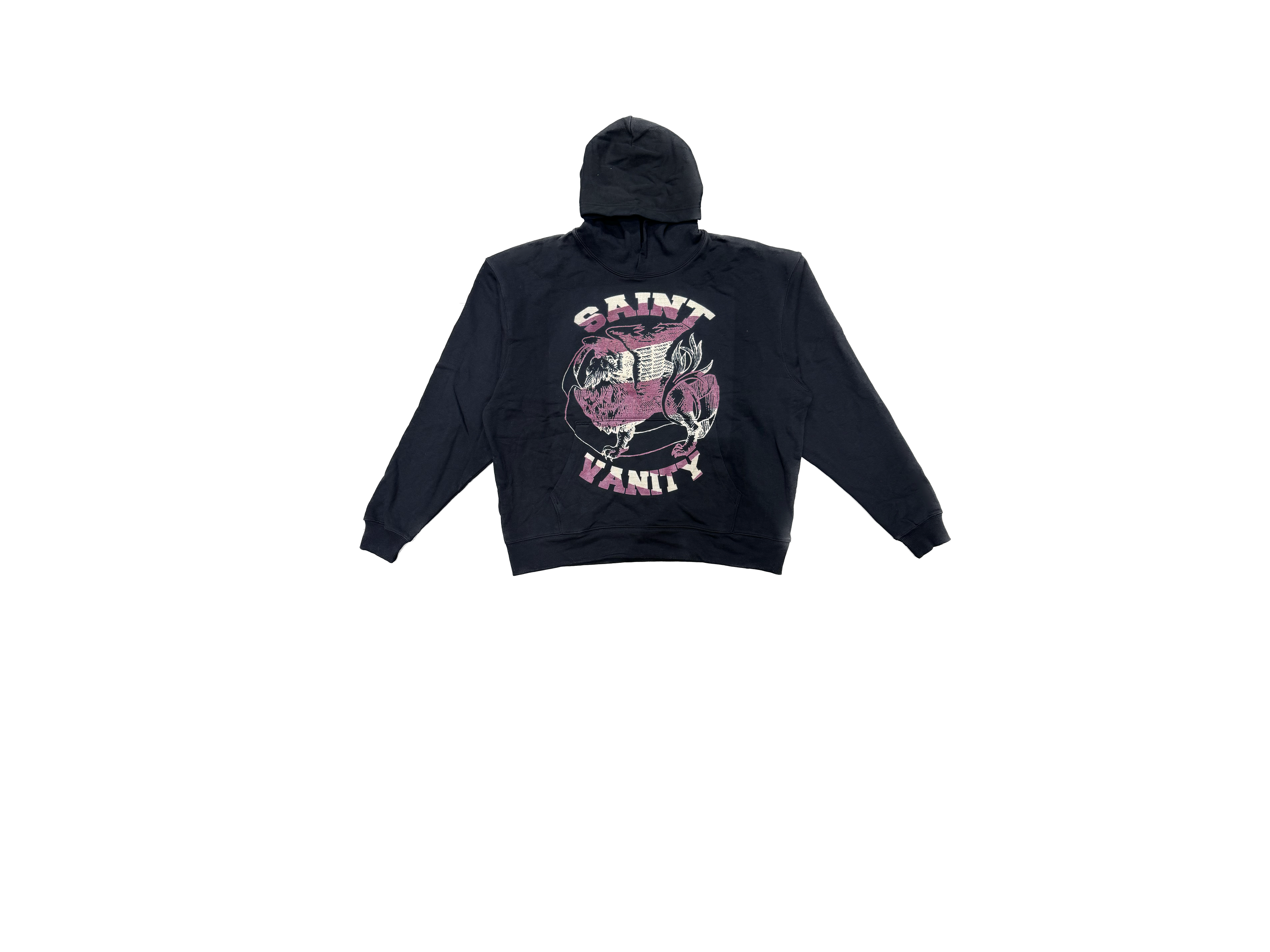 Saint Vanity Hoodie Black/Burgundy – Courtside